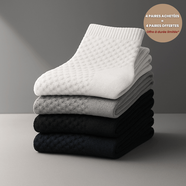 Chaussettes mi-hautes Alessio en bambou premium - Pieds sains & Sans o